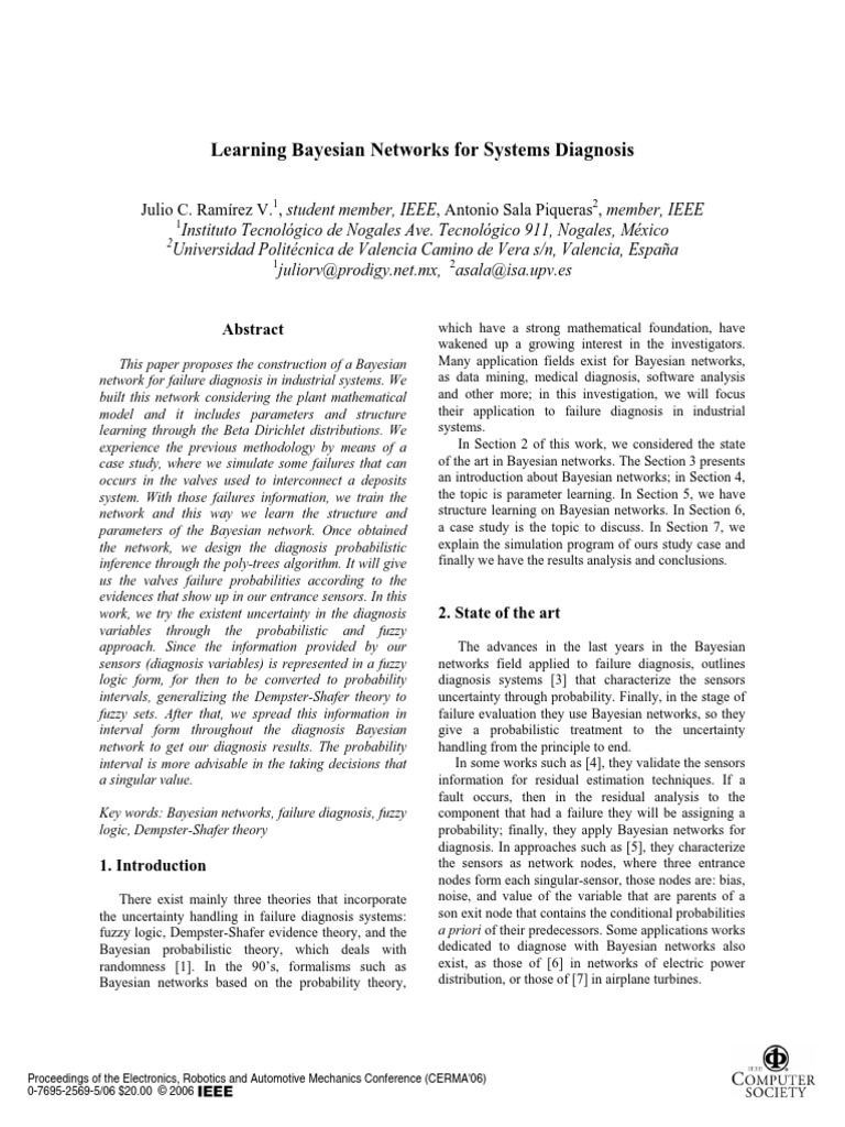 Learn Bayesian Networks For Diagnosis | PDF | Bayesian Network | Fuzzy Logic