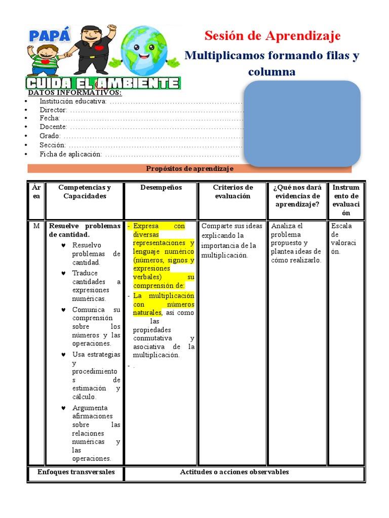 4° MATERIAL DÍA 3 MULTIPLICAMOS FORMANDO FILAS Y COLUMNAS - REFUERZO ...