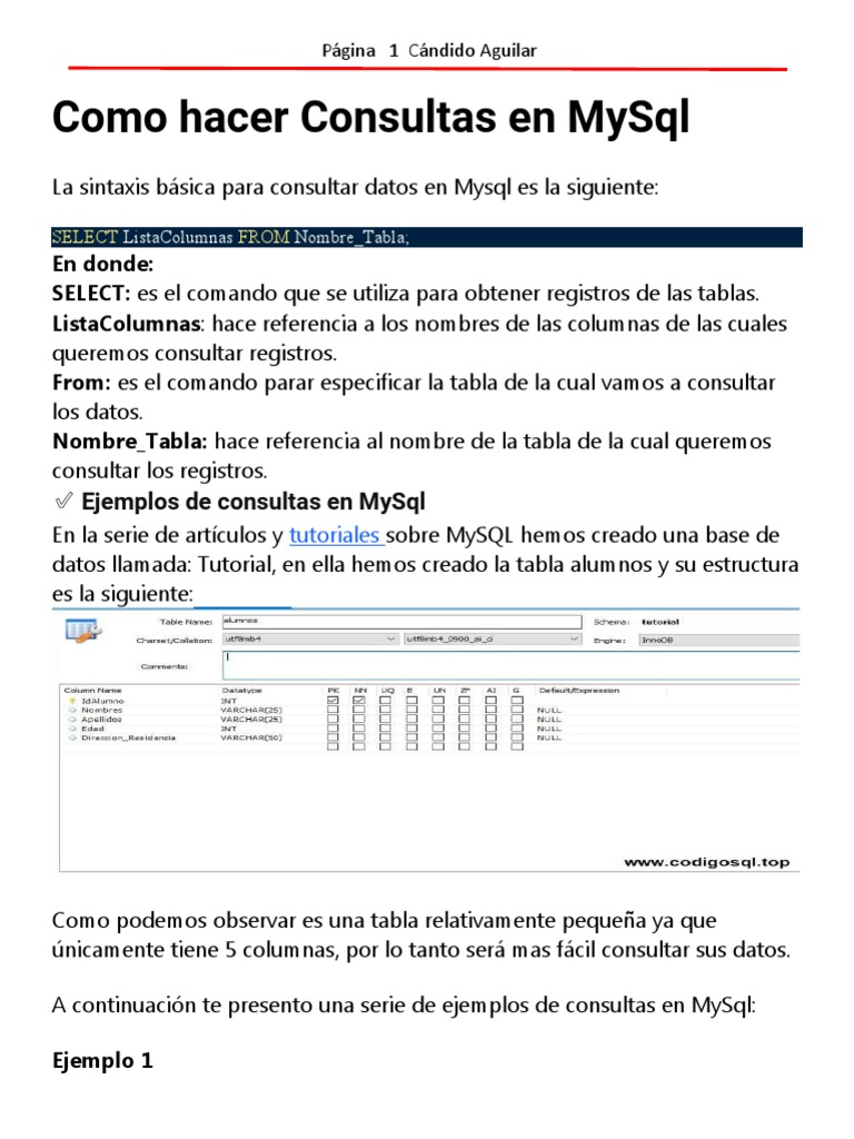 Como hacer Consultas en MySql | PDF | Php | Informática