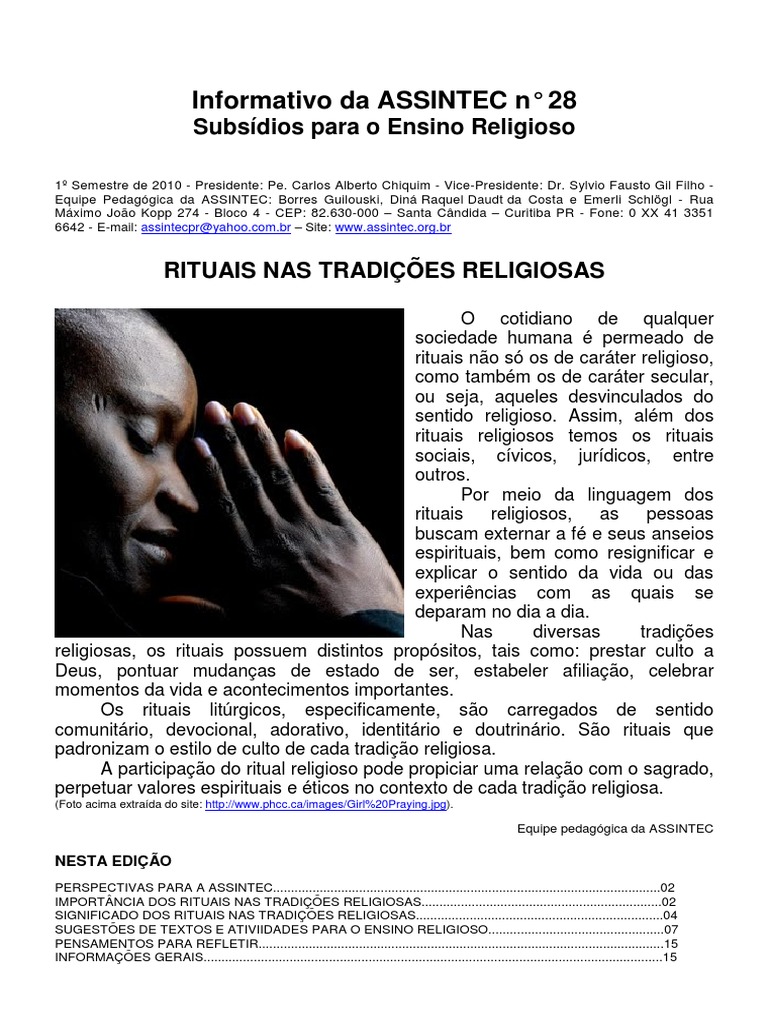 Rituais e Tradições Religiosas | PDF | Oração | Liturgia