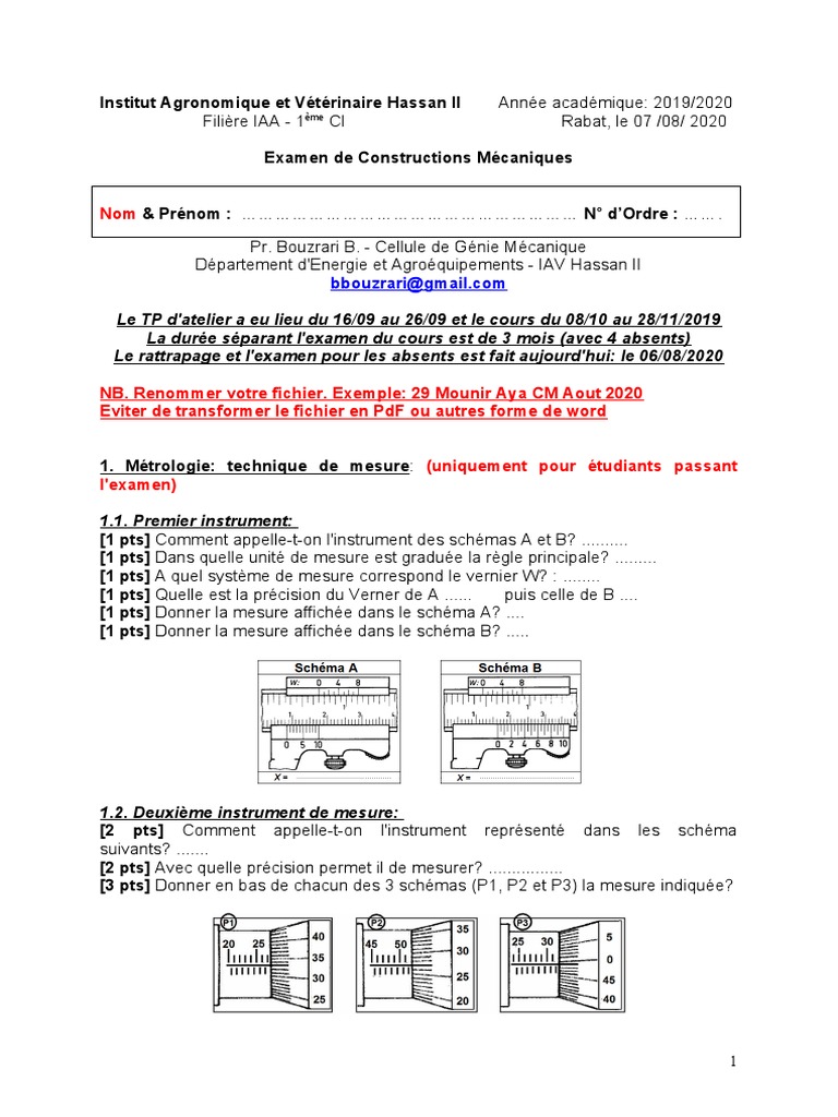 Exam Et Rattrap | PDF | Construction | Soudage
