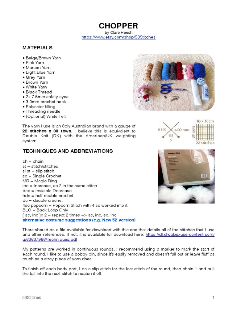 Chopper | PDF | Crochet | Yarn