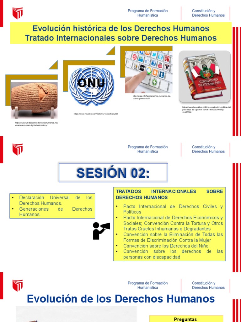 Evolución Histórica de Los Derechos Humanos Tratado Internacionales Sobre Derechos Humanos | PDF ...