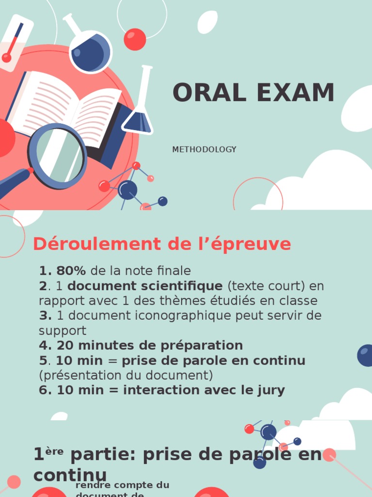 Méthodologie de l'examen oral scientifique | PDF