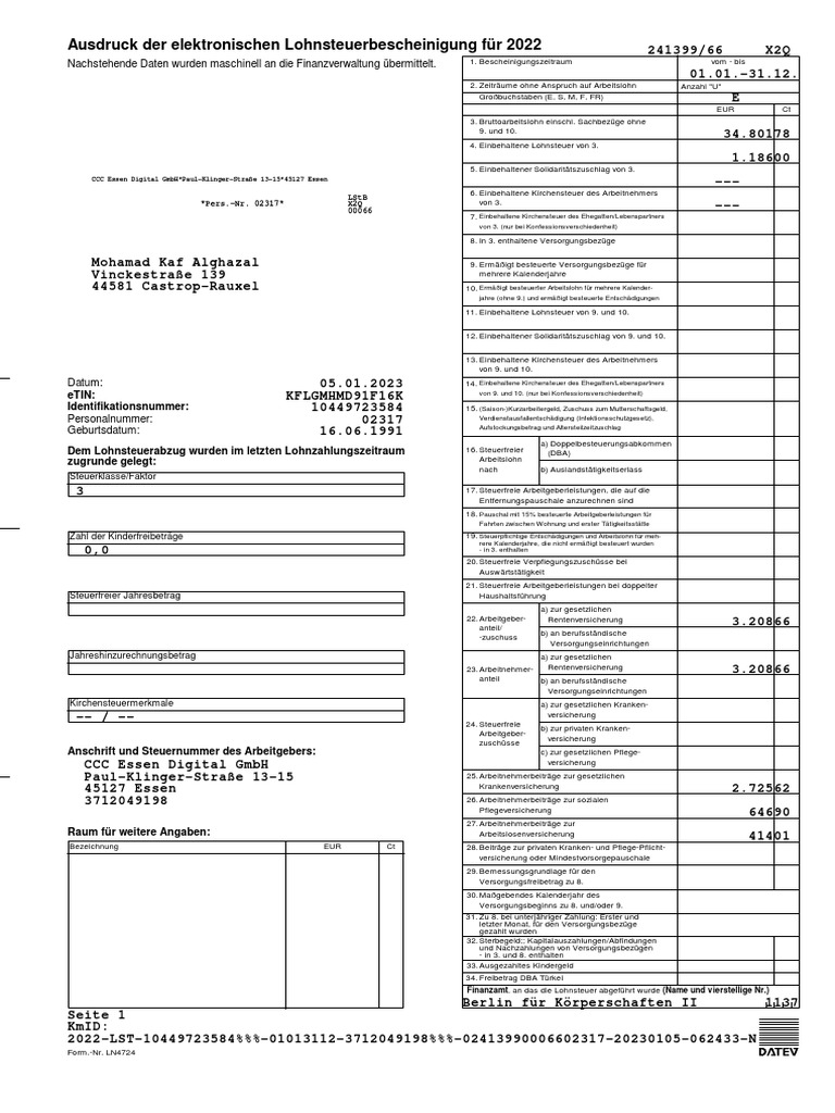 ESD KAFALGHAZALMO 02317 LST Bescheinigung 12 2022 | PDF