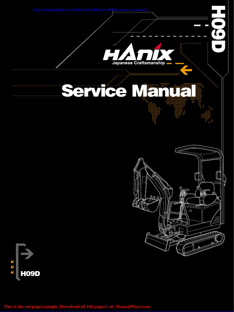 Hanix H09D Service Manual Overview | PDF | Engines | Valve