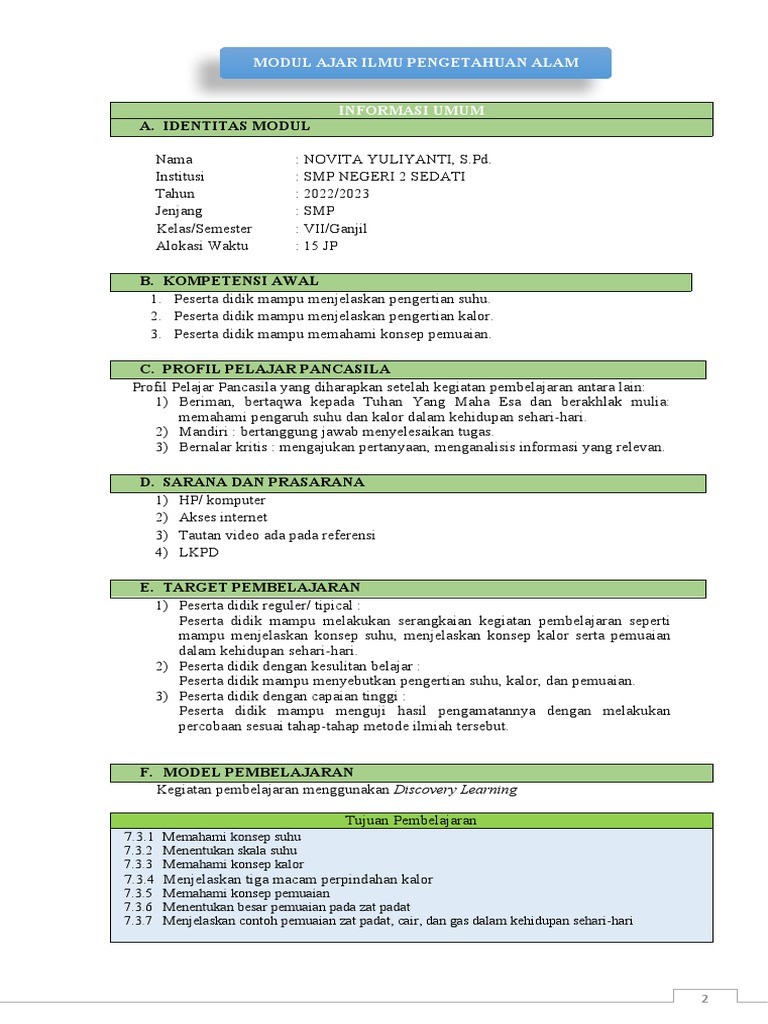 Modul Ajar 3 Novita | PDF