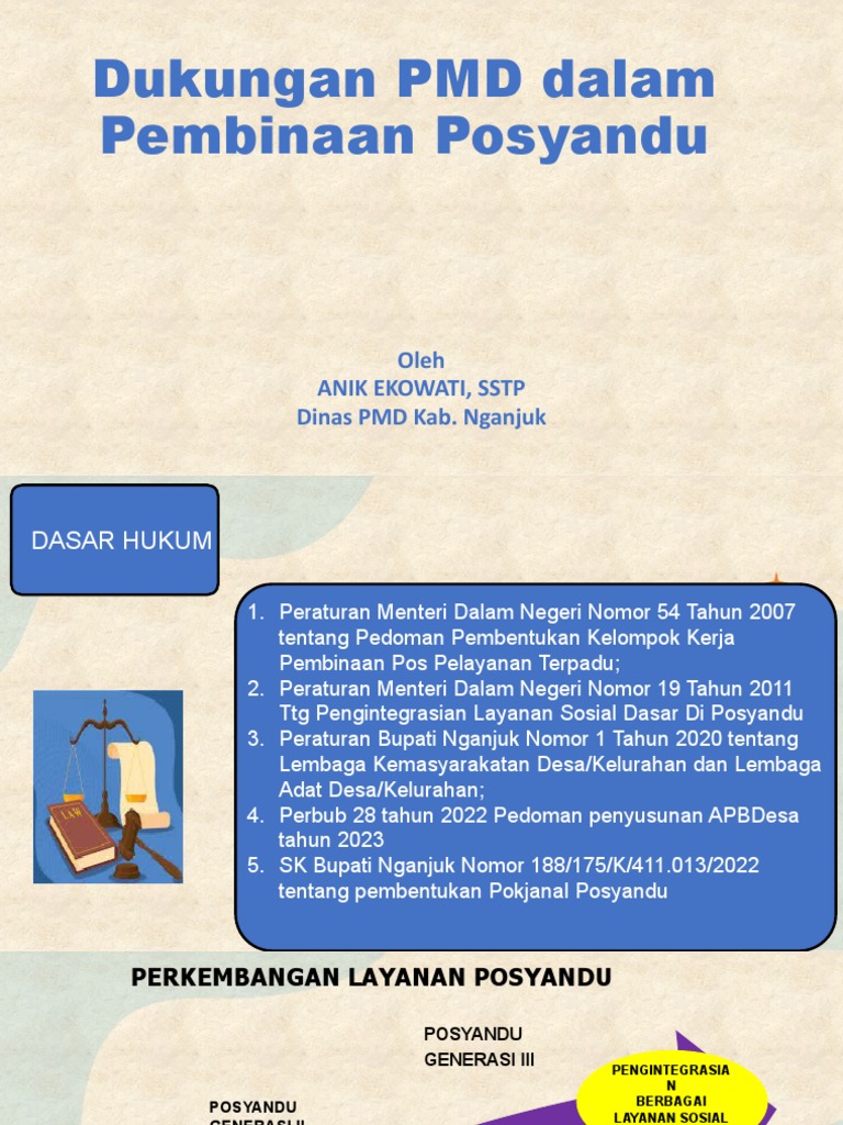 Peran Dinas PMD Dalam Pembinaan Posyandu (Optimalisasi Dana Desa Dan Optimalisasi Peran Sektap ...