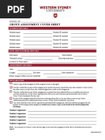 WSU Assignment Cover Sheet Template | PDF