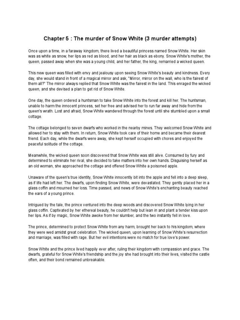 Story #2 Snow White | PDF | Snow White | Fairy Tales