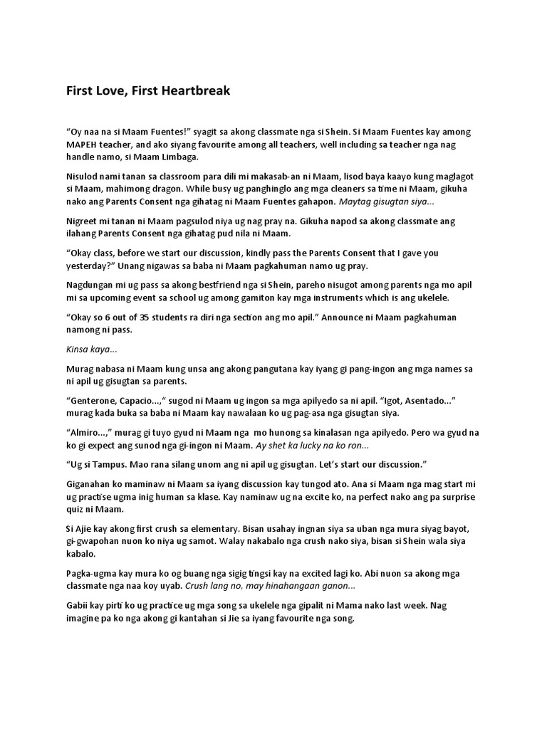 First Love, First Heartbreak | PDF