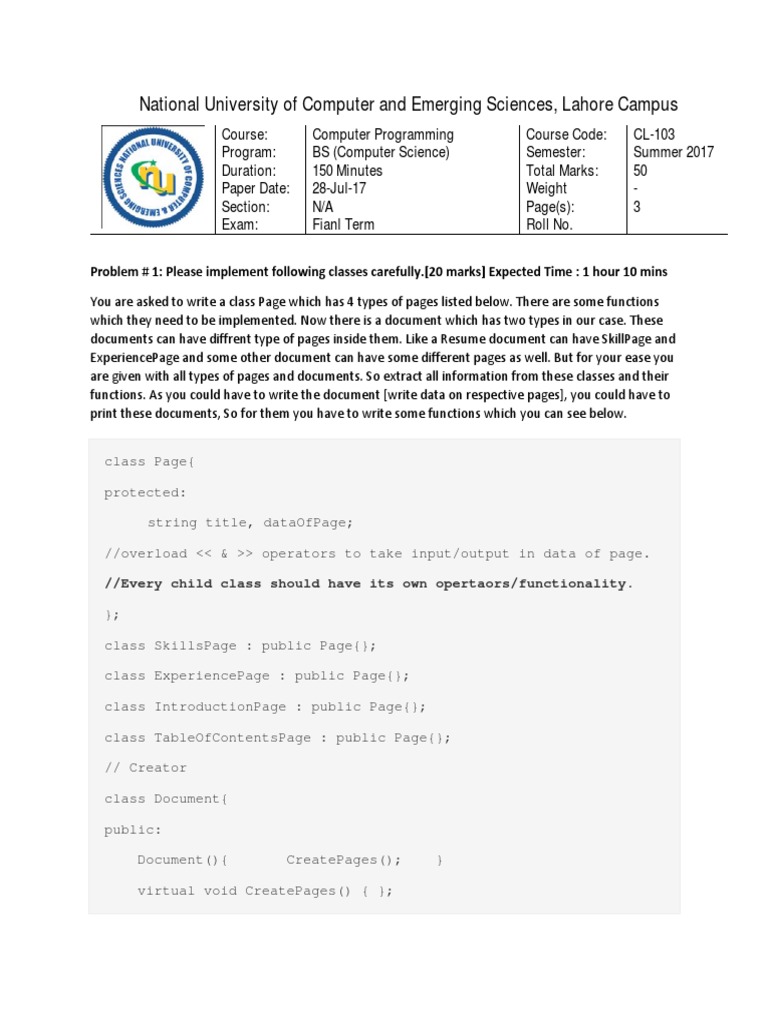 Final Paper CP Lab Summer 2017 | PDF | Queue (Abstract Data Type ... Final Paper CP Lab Summer 2017 | PDF | Queue (Abstract Data Type ...