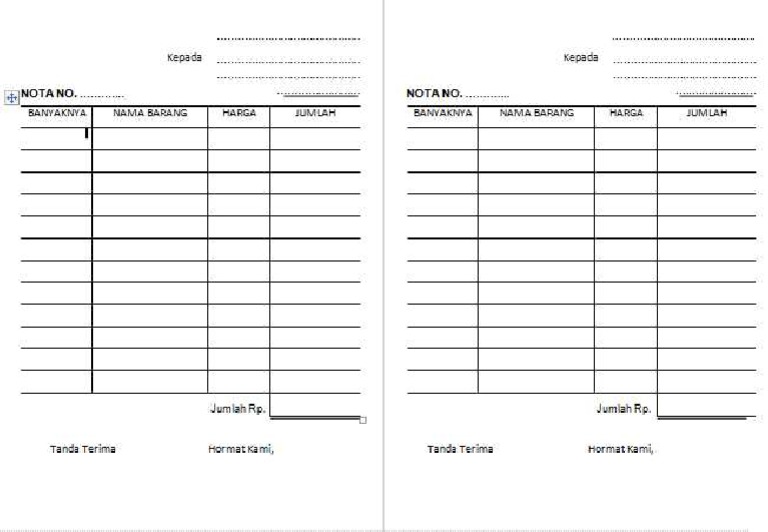 Nota Kosong Word | PDF