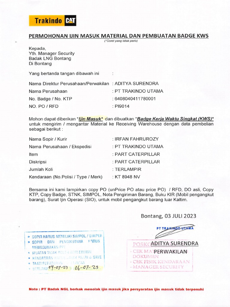 PT TRAKINDO UTAMA 4 JUL 23 | PDF