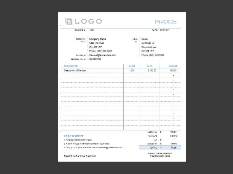 Nota Template Jasa | PDF
