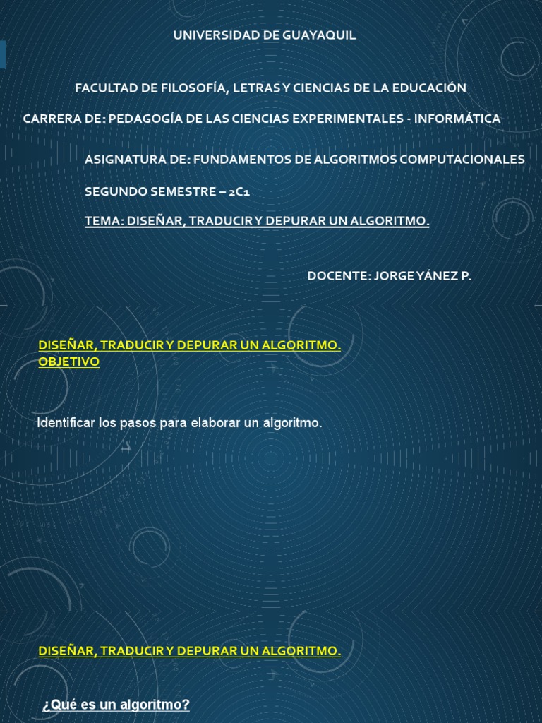Diseñar, Traducir y Depurar Un Algoritmo (1) | PDF | Algoritmos | Programación de computadoras