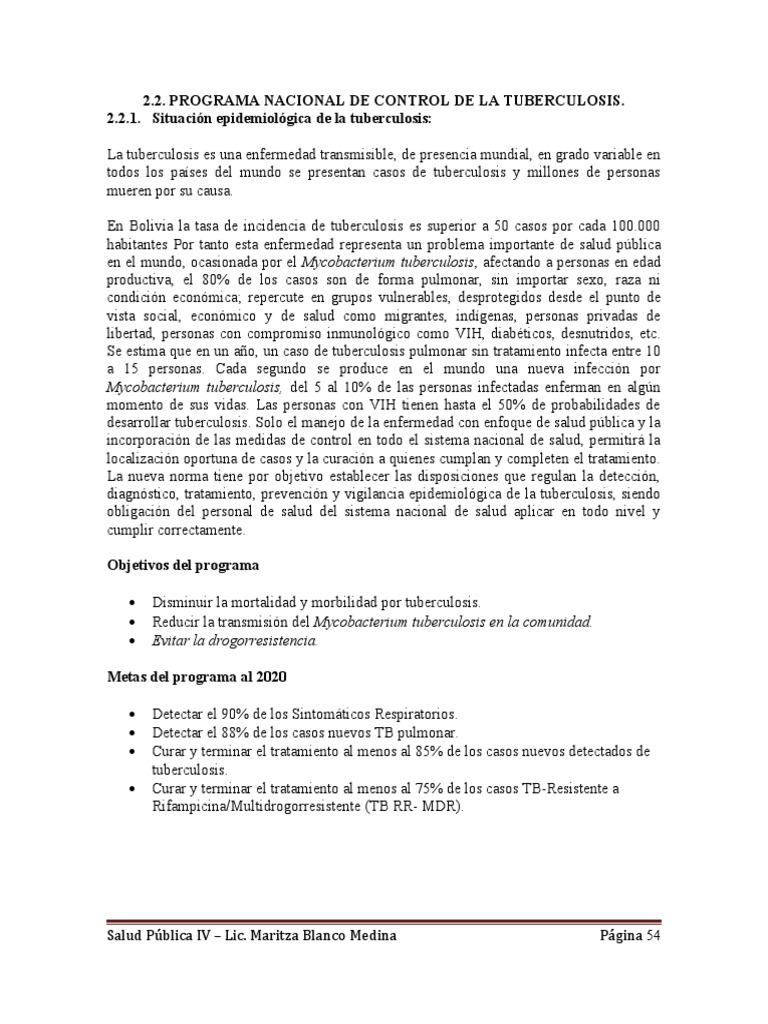 Unidad 2 TB | PDF | Tuberculosis | Tos