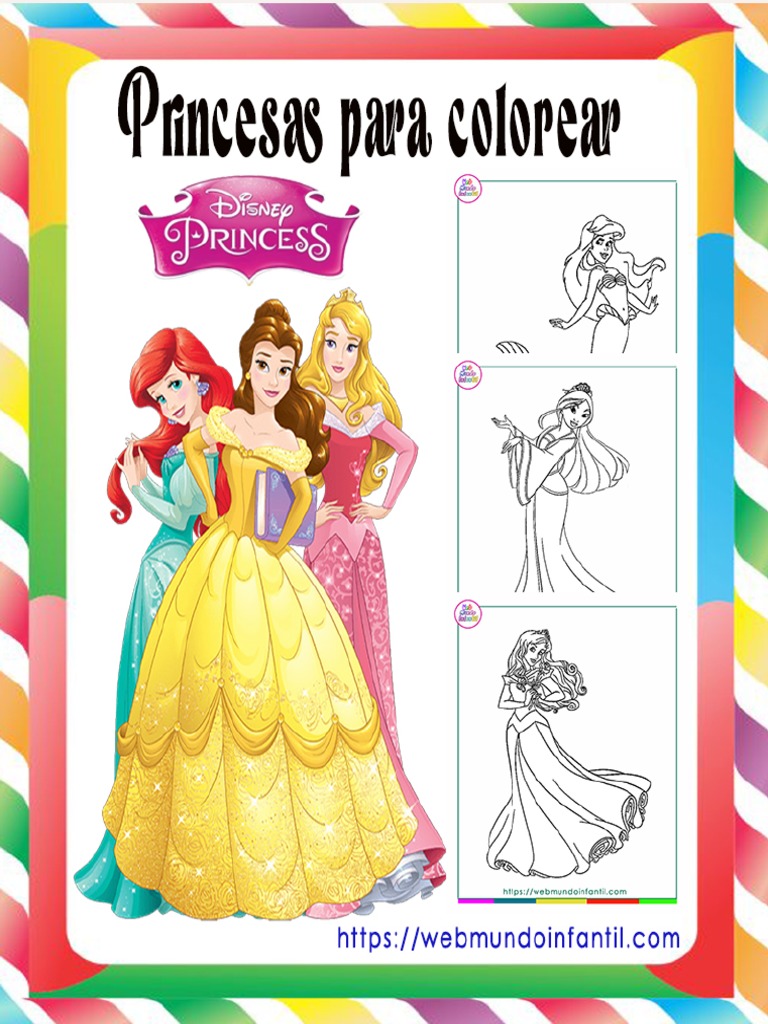 Princesas de Disney para Colorear | PDF