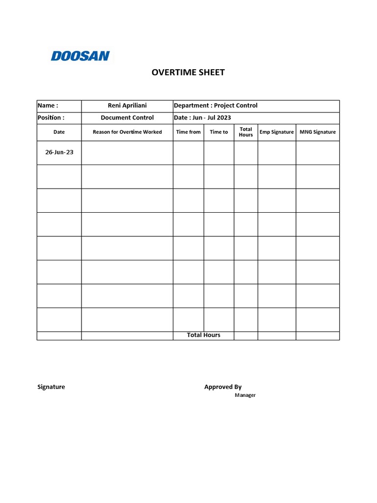 OT Form Final - 01032022 | PDF