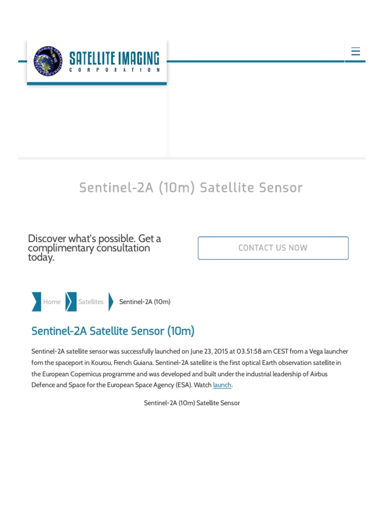 Sentinel-2A SatelliteSensor - Satellite Imaging Corp | PDF | Satellite ...