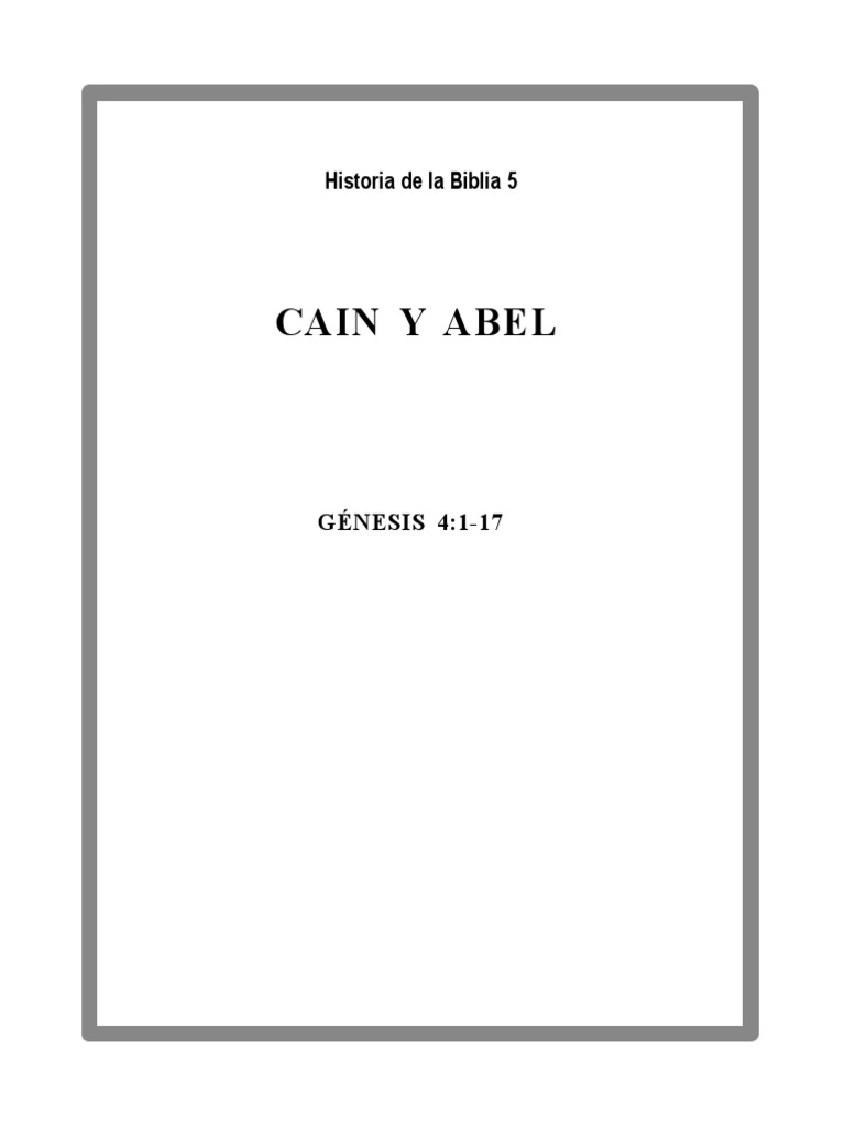 Cain Y Abel | PDF | Contenido bíblico | Libros del Antiguo Testamento