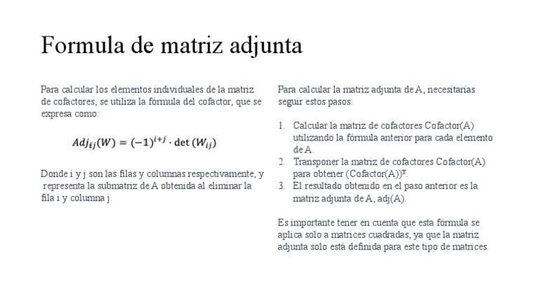 Matriz Adjunta | PDF