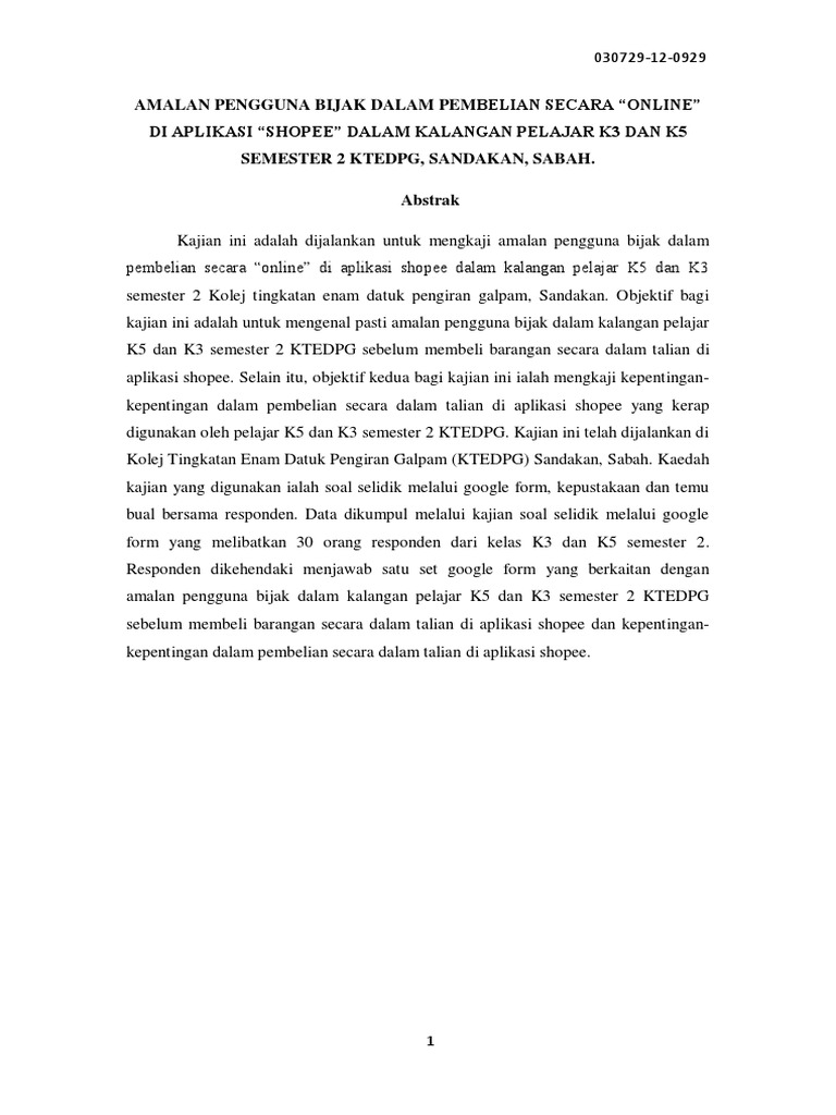 Esei Kerja Kursus Pengajian Am | PDF