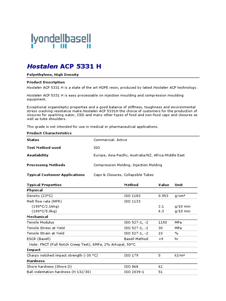 Lyondell_Basell_Hostalen_ACP_5331H | PDF