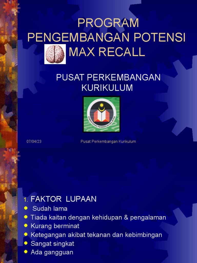 Daya Ingatan - Mac Recall & PPK | PDF