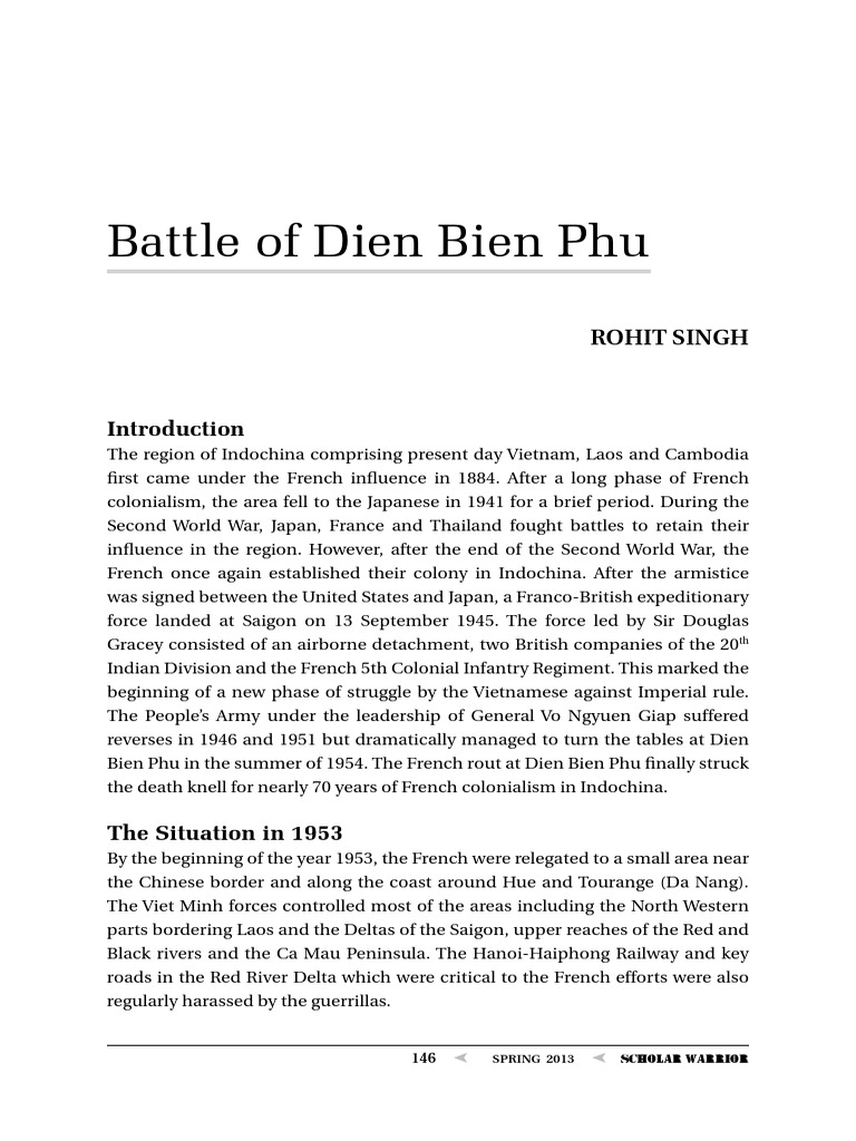Overview of the Dien Bien Phu Battle | PDF | French Indochina | Military