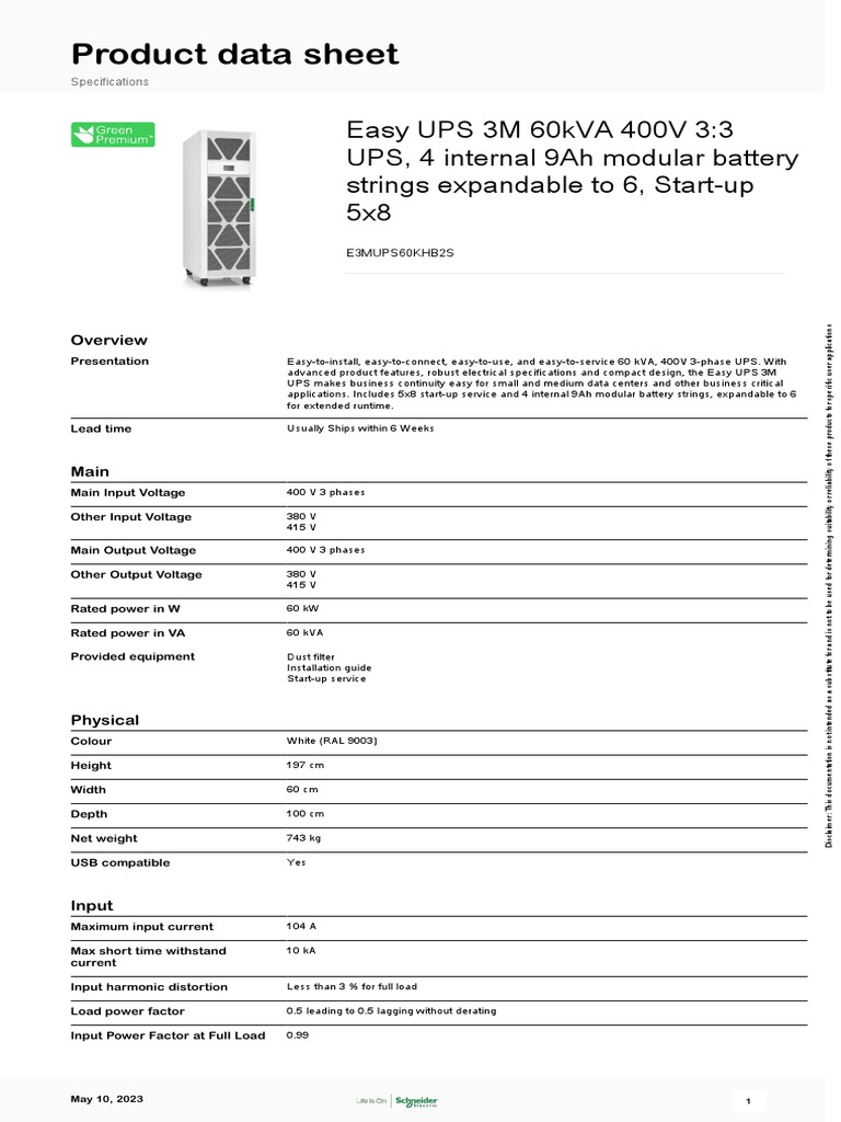Easy Ups 3m - E3mups60khb2s | PDF | Computer Engineering | Physical Quantities