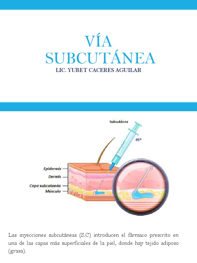 Actividad 9 Subcutanea | PDF | Inyección (medicina) | Medicina CLINICA