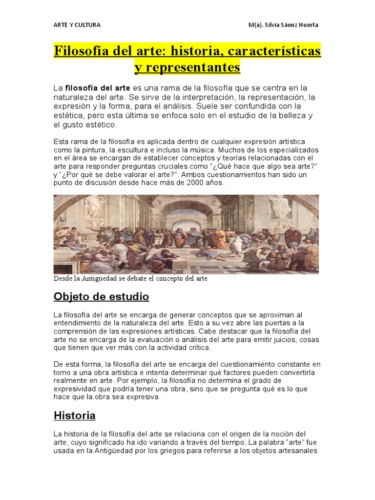 Filosofía del Arte: Historia y Teorías | PDF | Estética | Aristóteles