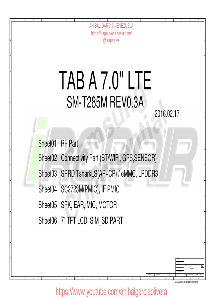 SM-T285M Tablet Schematic Overview | PDF | Samsung Electronics ...