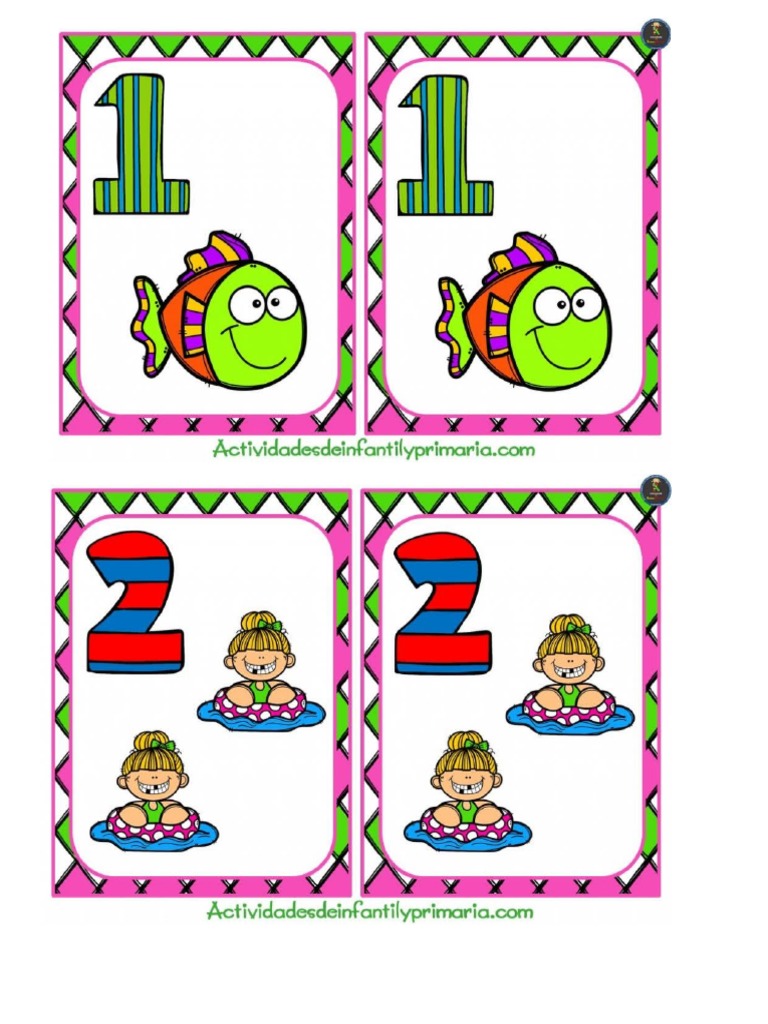 Memorama Numeros 1 Al 10 | PDF