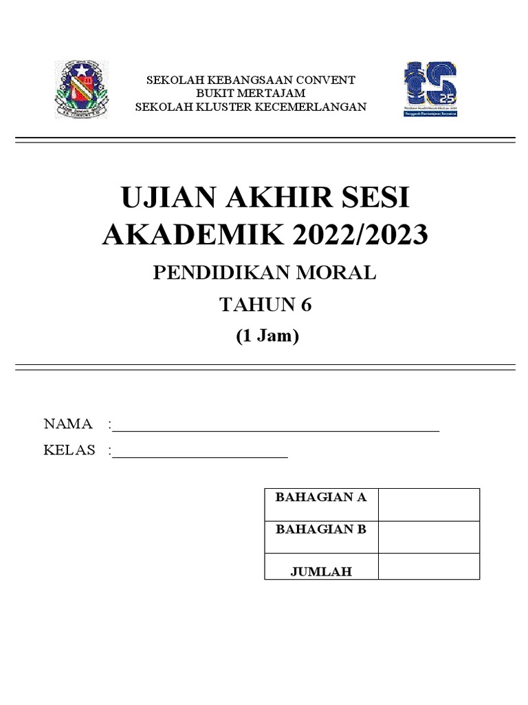 Cover Ujian Akhir Sesi Akademik 2022 | PDF
