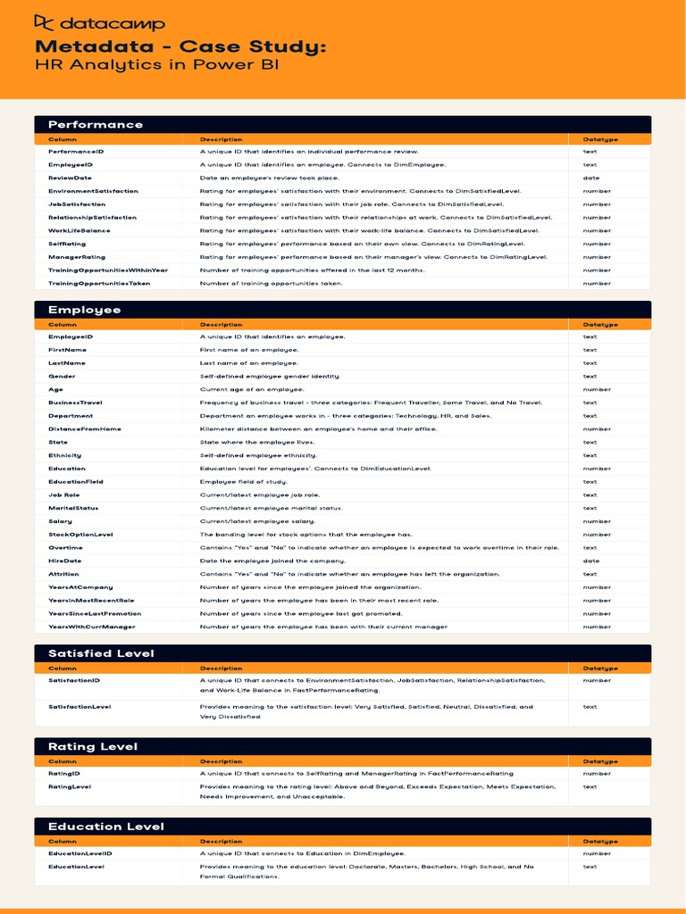 Metadata - Case Study - HR Analytics in Power BI | PDF | Employment | Labor