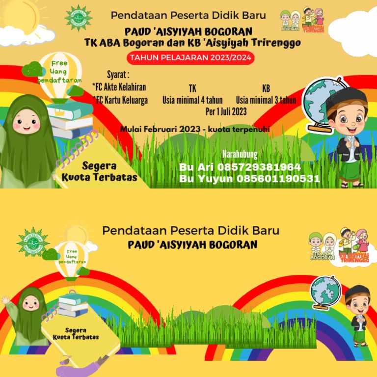 Banner Berwarna Penerimaan Peserta Didik Baru TK-2 | PDF