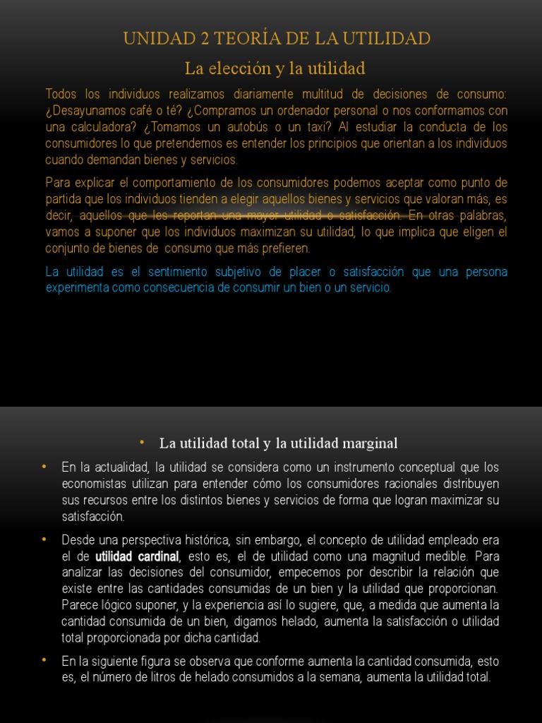 Teoria de La Utilidad | PDF | Utilidad | Utilidad marginal