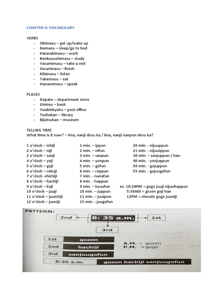 Nih CH4 CH5 - Vocab+grammar | PDF | Foreign Language Studies | Art