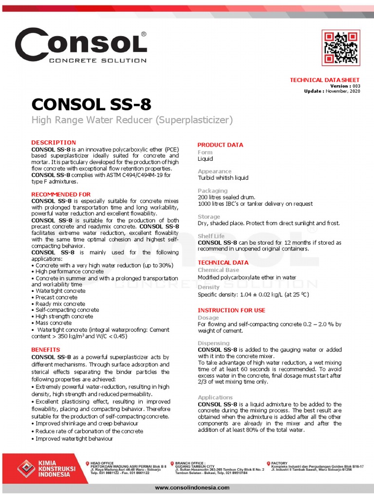 Consol SS 8 | PDF | Concrete | Materials