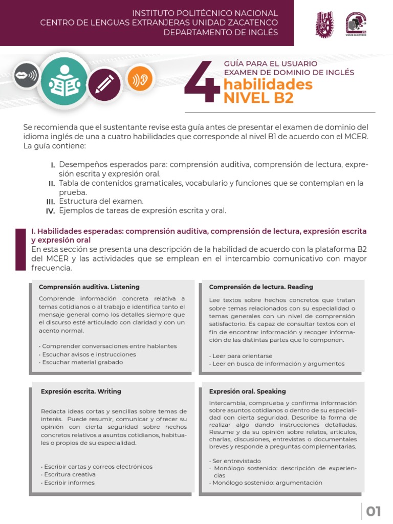 Guia 4 Habilidades B2 | PDF | Lingüística | Idioma en Inglés