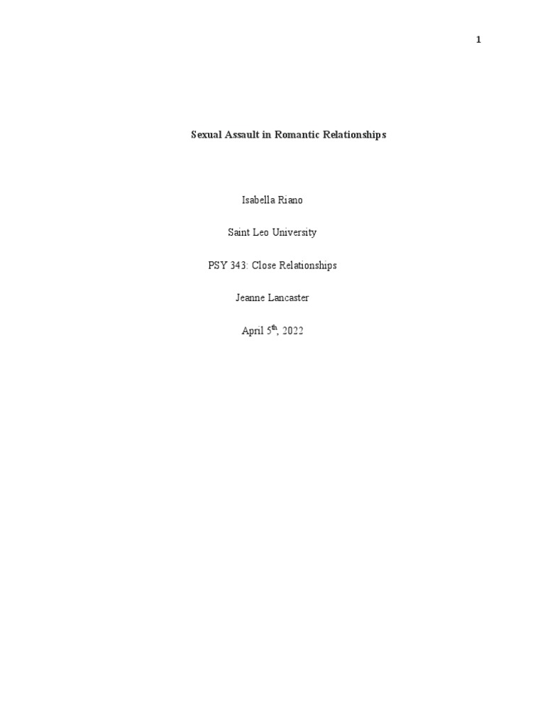 Sexual Assault Awareness Pdf Sexual Assault Aggression