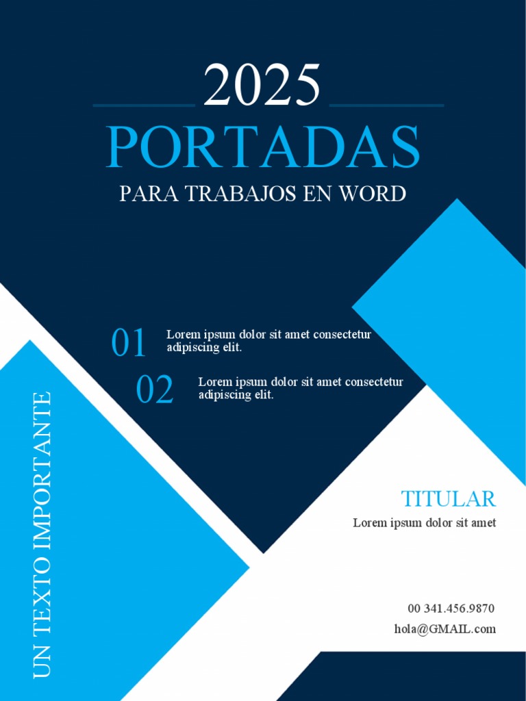 Portada de Word Formal Con Formas Cuadradas | PDF