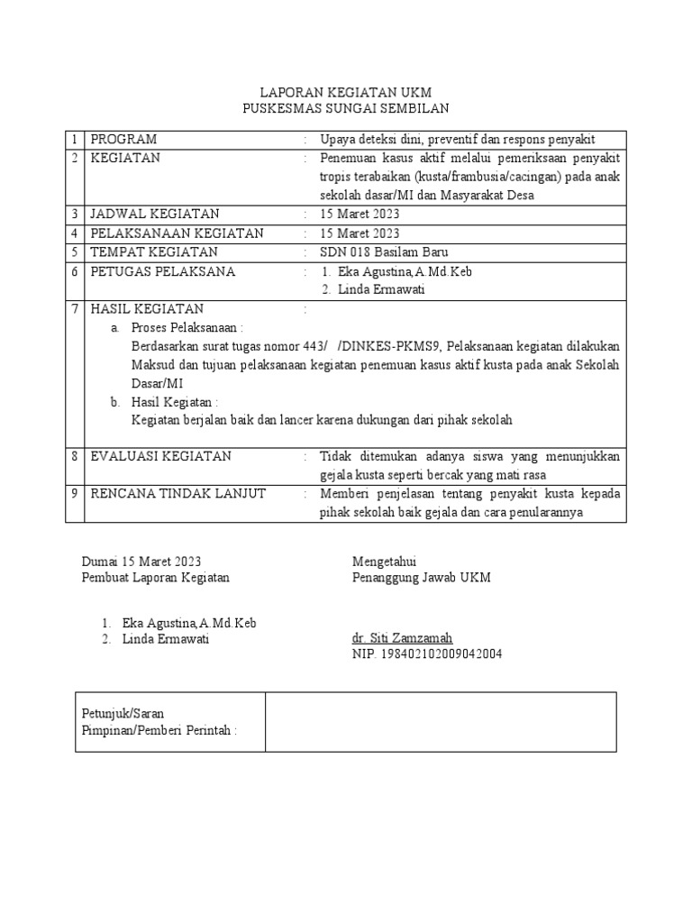 Laporan Kegiatan Ukm Pdf