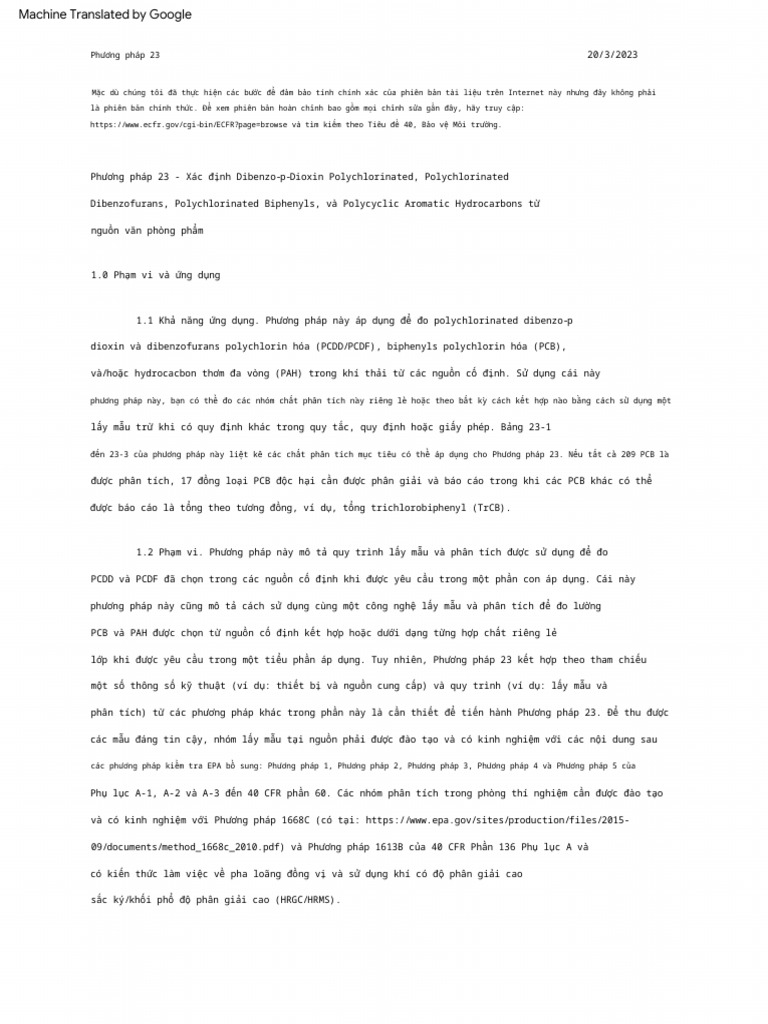 2023 Method 23 Revision Final | PDF