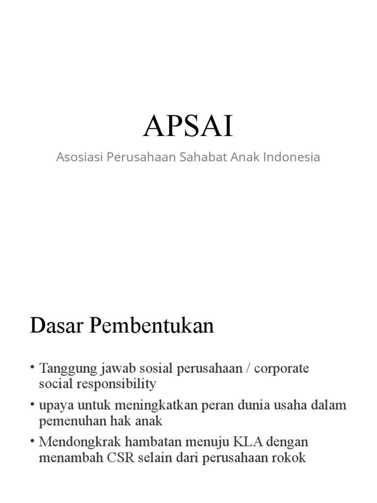 APSAI | PDF | Bisnis
