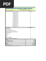 DFM-Checklist-ExcelVersion.xls | Reliability Engineering | Engineering