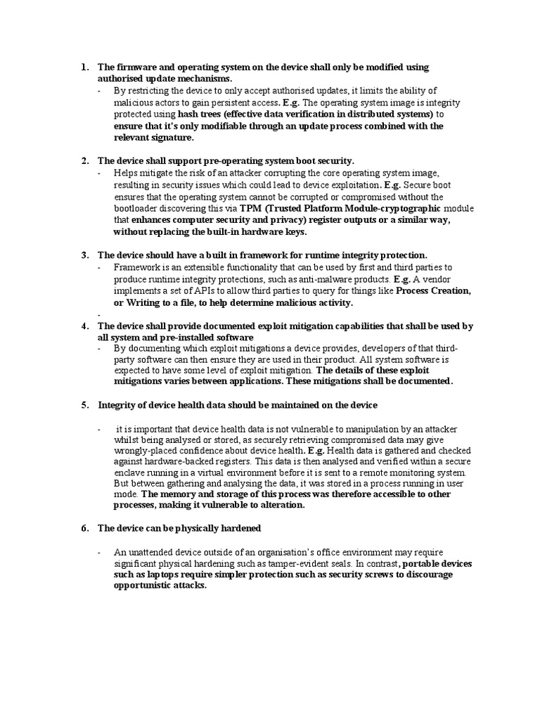 The Firmware and Operating System On The Device Shall Only Be Modified ...