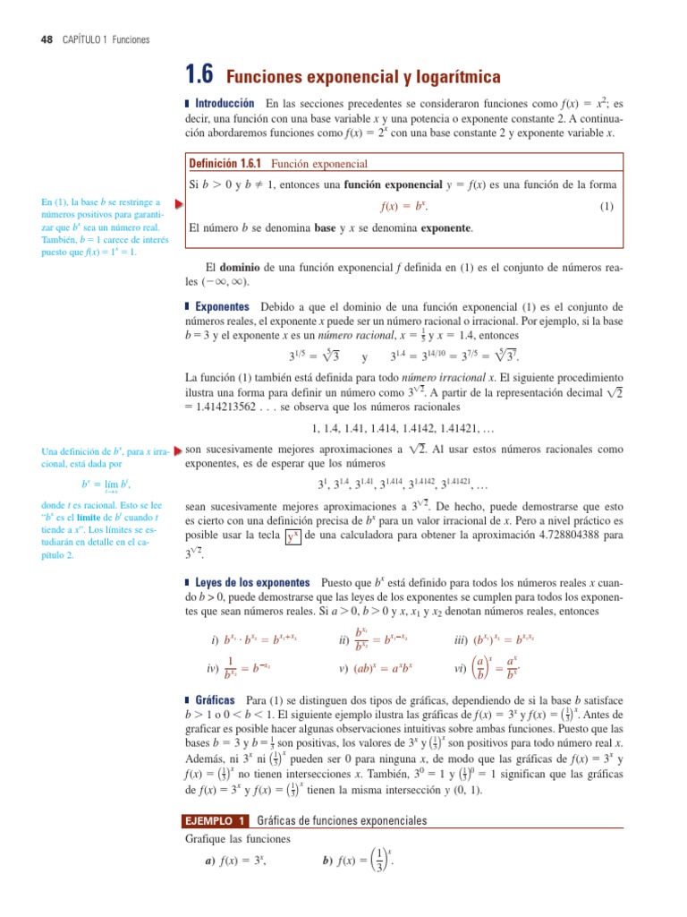 Funciones Exponencial y Logarítmica - Zill | PDF | Logaritmo | Funcion exponencial